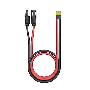 Solar Charge Cable Solar Connector to XT60 Adapter Connector Connect Solar Panel for Portable Power Station Solar Generator for Lipo Battery Pack EFDELTA Portable Power Station River 600 3M/9.84Ft