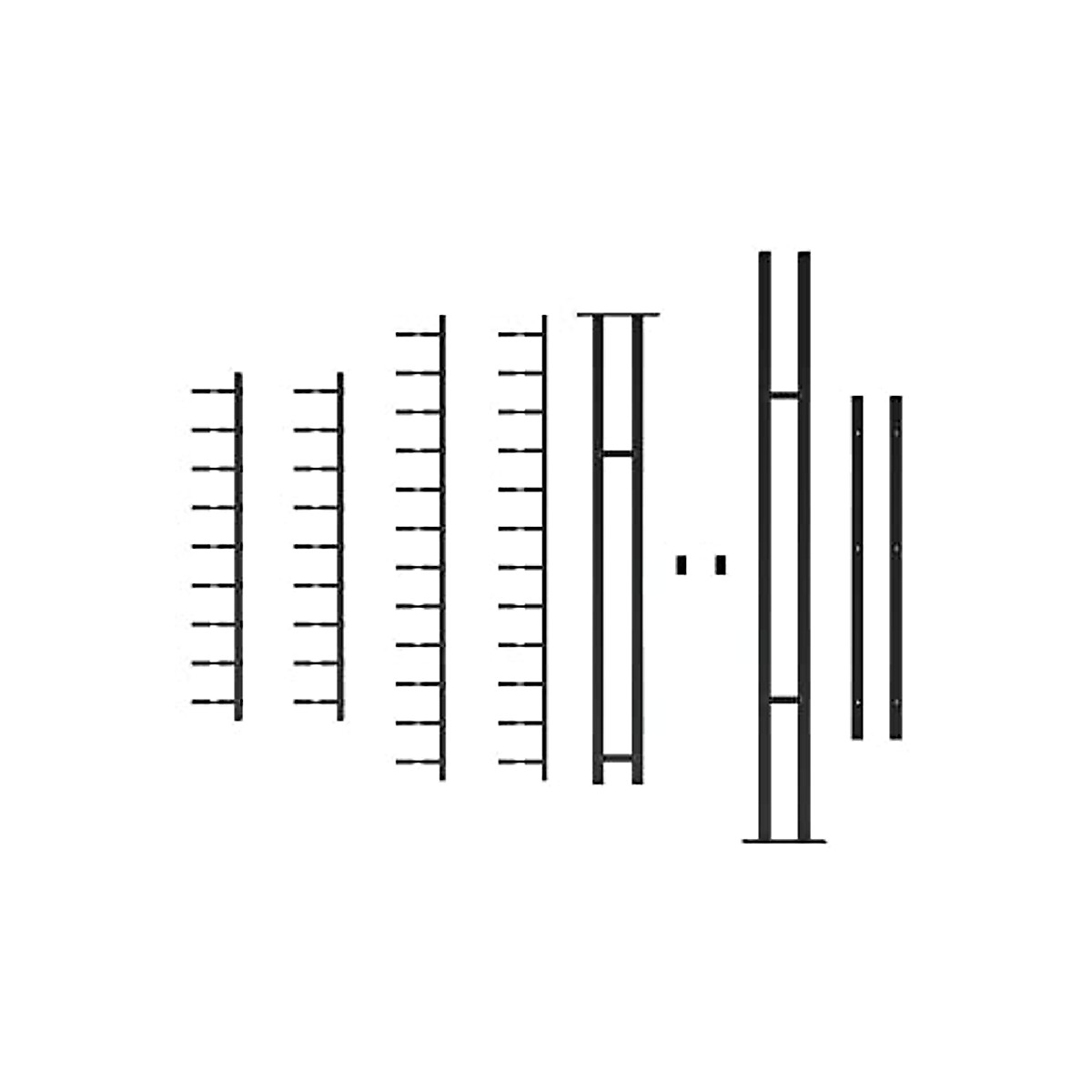 Ultra Wine Racks Floor-to-Ceiling Mount Display (1 Side, Single Deep, Black)