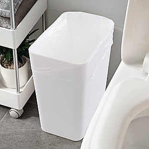 Teyyvn 3-Pack 4.5 Gallon Small Plastic Trash Can, Garbage Container Basket for Bathroom, Kitchen, Office