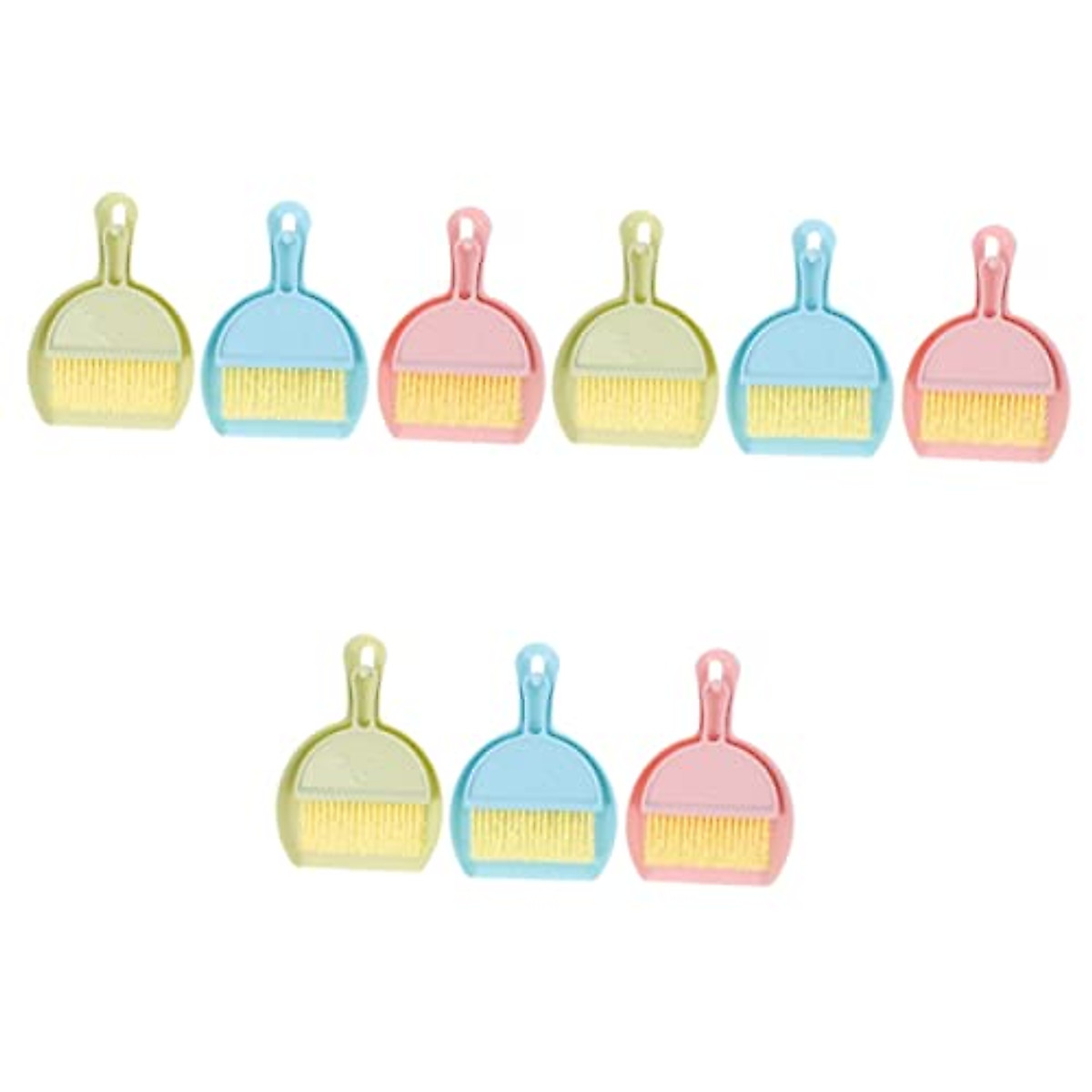 balacoo 9 Sets Hamster Cleaning Broom pan and Brush Chinchilla cage Cleaner Tabletop Brush Laptop Cleaning Brush car Cleaning Accessories pet cage Broom Brush Mini pet Bed Small Child pp