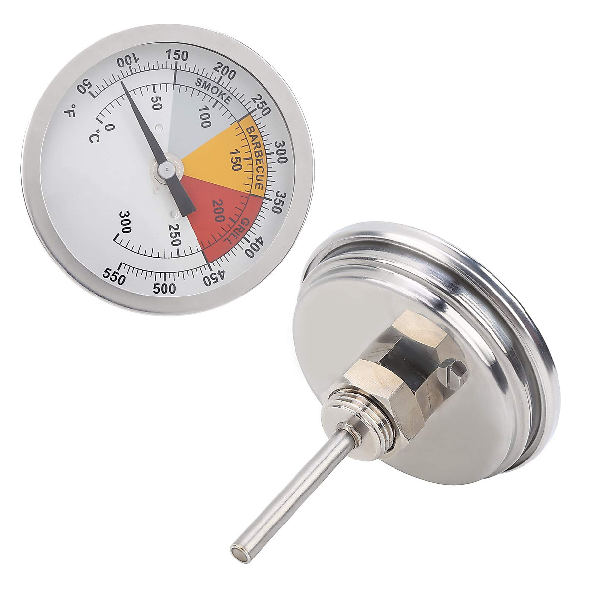 Candy/Deep Fry Thermometer, Cooking Pointer Thermometer Kitchen Thermometer 0‑300℃ 1/2in NPT Stainless Steel for