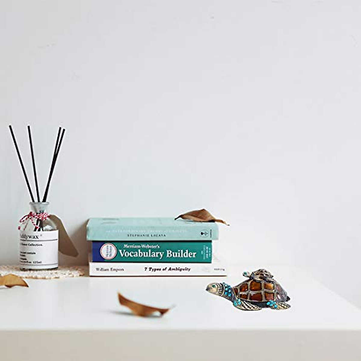 YU FENG Mother and Baby Turtle Figurines Jewelry Trinket Boxes Hinged Collectible Figurines