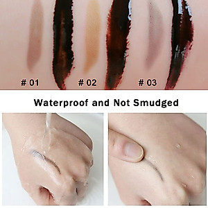 2 PCS Tattoo Peel Off Eyebrow Gel Tint,Tattoo Brow Peel Off Tint Gel,3 Days Long-Lasting Waterproof Brown Tattoo Gel Tint,Easy Application (101 Brown)
