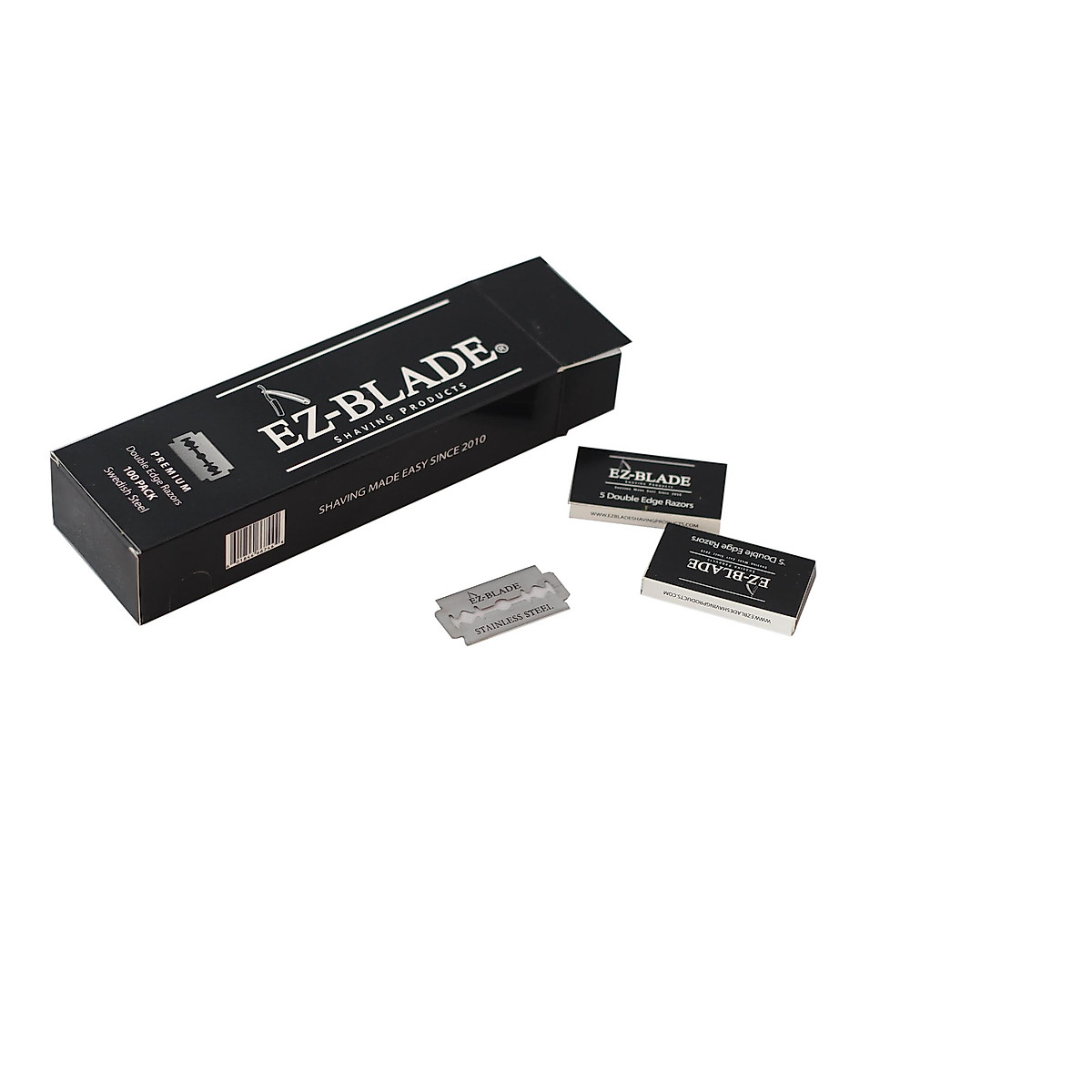 EZ BLADE Double Edge Razor Blades. 100 Count For Straight Razor Or Safety Razor