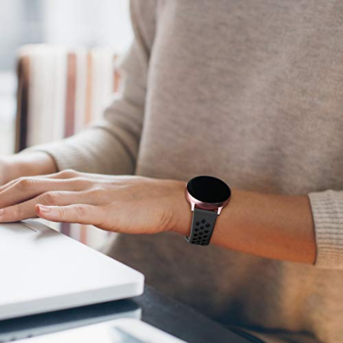 Lerobo Sport Bands Compatible with Samsung Galaxy Watch 4 Band 40mm 44mm, Galaxy Watch 4 Classic 42mm 46mm, Galaxy Watch 5 Bands, Galaxy Watch 5 Pro, 20mm Silicone watch Band for Galaxy Watch 4/5