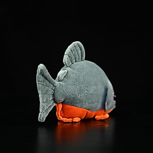 ZCPACE 8.7'' Realistic Piranha Fish Stuffed Animal Piranha Fish Plush Cute Stuffed Fish Plushie Pillow Doll Toy Kids Gifts