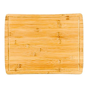 Restaurantware 17.5 Inch x 13.75 Inch Wood Cutting Board, 1 Heat-Resistant Wood Chopping Board - With Juice Groove, Sustainable, Natural Bamboo Professional Cutting Board, For Fruit, Cheese and Meat