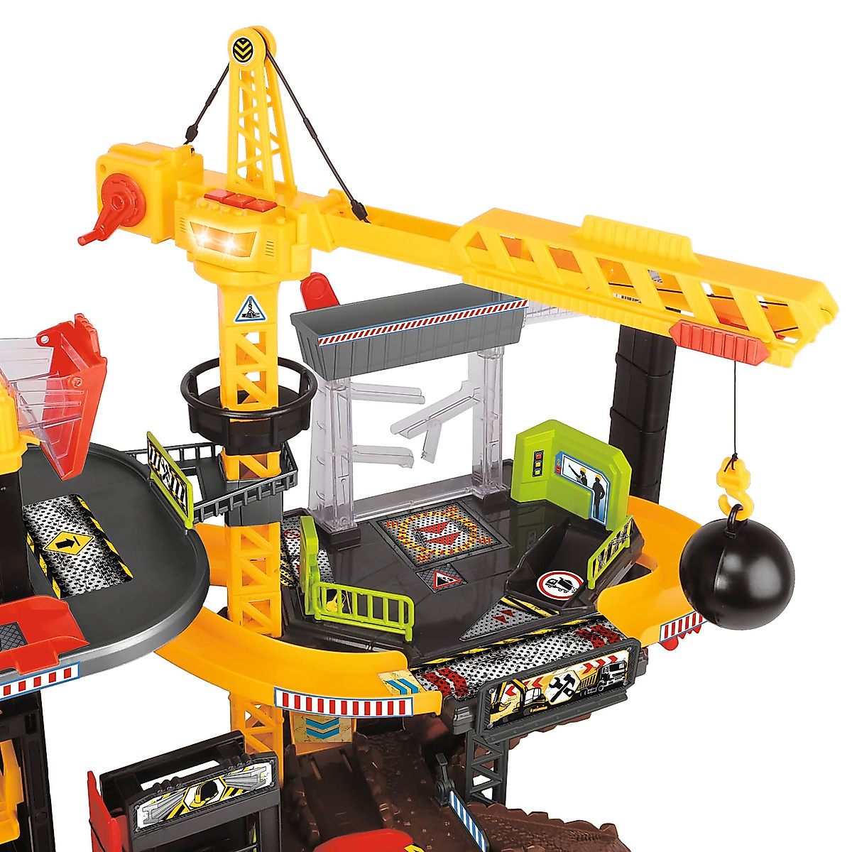 DICKIE TOYS Construction Playset with 4 Die-Cast Cars