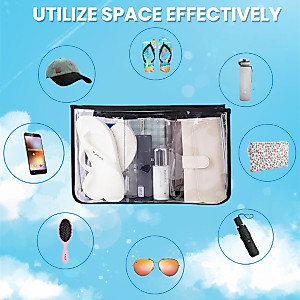 W.Sealet Accessories for Bogg Bag, Clear Divider Insert Organizer for X Large Bogg Bag, Waterproof Bag Organizer with 7 Independent Space - Black