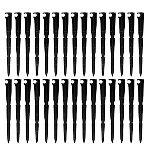 LUTER 50pcs Irrigation Drip Support Stakes Plastic for 1/4" Drip Lines Tubing Hose for Gardens, Flowers, Plants, Vegetable