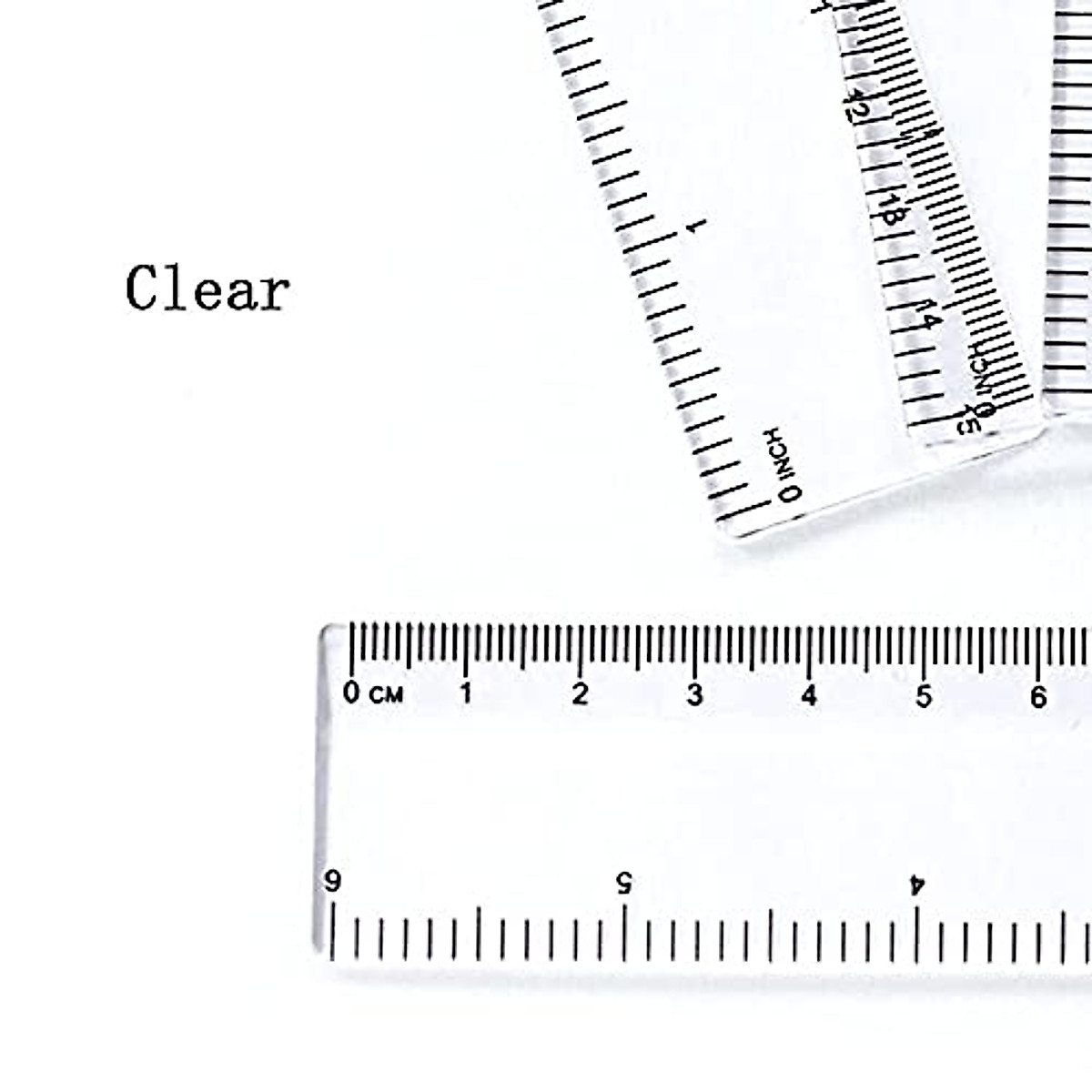 6 Pcs Clear Ruler ,6 inch Ruler, Plastic Ruler, Drafting Tools, Rulers for Kids, Measuring Tools, Ruler Set, Ruler inches and Centimeters, Transparent Ruler, Small Ruler
