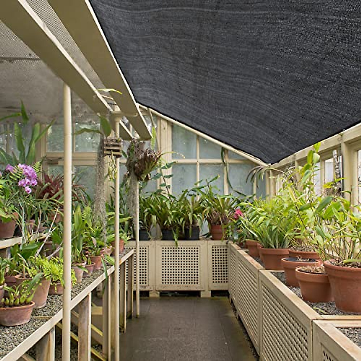 40% Garden Shade Cloth, 12x12FT HDPE Mesh Tarp with Upgraded Grommets, UV-Resistant Outdoor Sun Shades for Greenhouse, Garden, Patio Plants, Pergola