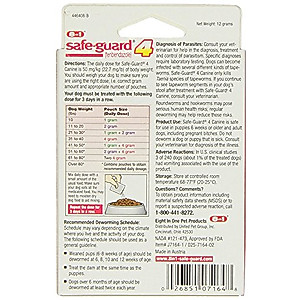 Excel 8in1 Safe-Guard Canine Dewormer for Large Dogs, 3 Day Treatment, Red, 40 lbs/pouch (J7164-1)