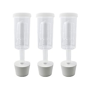 3ct. - 3 Piece Airlock with #7 Stopper - Set of 3 (Cylinder Airlock)