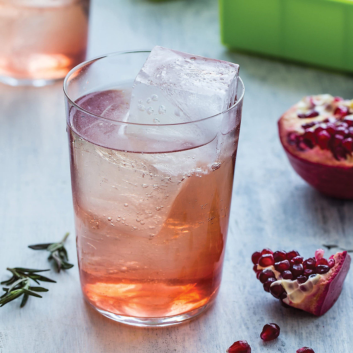 ZOKU Jumbo Ice Cube Trays, Set of 2, Stackable Large Silicone Molds with Flavor-Guard Lids, Easy-Release, BPA-Free