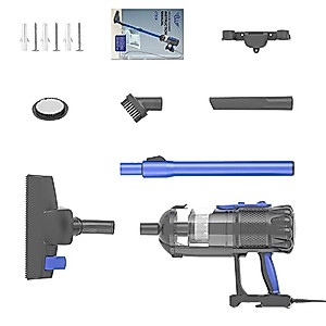 W10 Corded Stick Vacuum, Vacuum Cleaner with 18Kpa Powerful Suction, 6 in 1 Lightweight Corded Vacuum Cleaner for Pet Hair Hard Floor