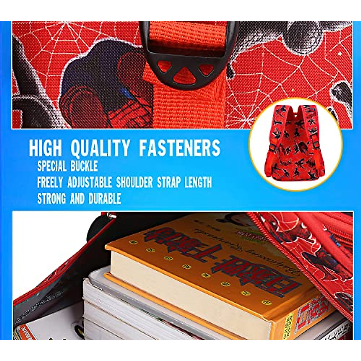 Ucqqerw Toddler Backpack Kids School Bag Large Capacity Lightweight Vacation Travel Bookbag Adjustable Shoulder Strap Daypack for Boys Girls L