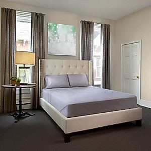 Tempur-Pedic Cool Luxury Sheet Set – Luxurious Softness and Breathable Fabric Keep You Comfortable – Queen, Silver Sconce - Includes 2 Standard Pillowcases, 1 Queen Flat Sheet, 1 Queen Fitted Sheet