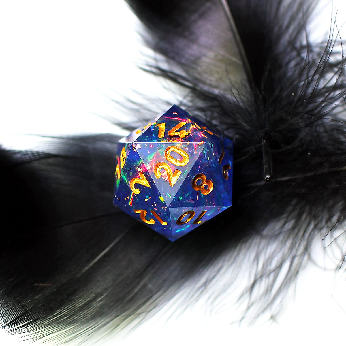 Mini Planet Dungeons and Dragons Dice D20 Polyhedral Dice D20 Role Playing Game Dice D20 Sharp Edged Dice Resin Dice Glitter Dice Galaxy Dice Sunshine Coast D20