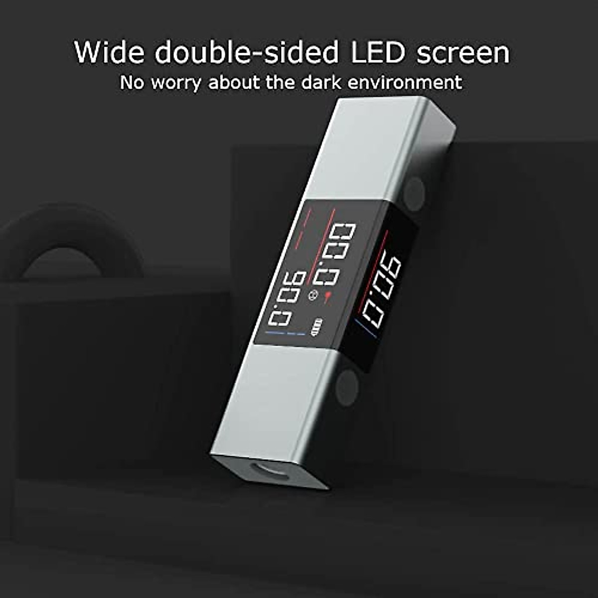 Diirglus Digital Inclinometer Protractor 4 * 90° Digital Angle Finder Gauge Precision Goniometer with LCD Display for Sawing/Decoration/Woodworking