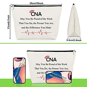 Gevody Certified Nursing Assistant Gifts for Women CNA Makeup Bag CNA Appreciation Gifts Inspirational Gift for Nurse Friends CNA Graduation Gifts Thank You Gifts for CNAS Assistant Cosmetic Pouch