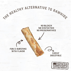 Earth Animal No-Hide Small Long Lasting Dog Chew Rolls Beef, Chicken and Venison (2 Count Pack of 3)