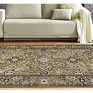 SUPERIOR Radcliffe Collection Area Rug, 8mm Pile Height with Jute Backing, Traditional European Tapestry Design, Fashionable and Affordable Woven Rugs - 8' x 10'