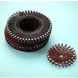 Patelai 20 Pieces Full Circular Stretch Comb Headbands, Plastic Hair Wrap Hairband Holder for Women Girls Sports Hair Accessories, 5 Colors, Black, Brown