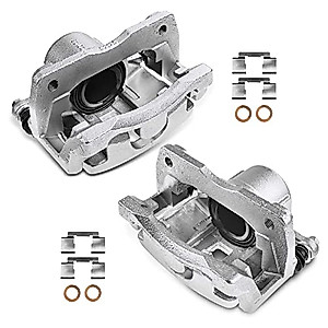 A-Premium Disc Brake Caliper Assembly with Bracket Compatible with Select Chrysler Models - PT Cruiser 2001-2010 - Front Driver and Passenger Side, 2-PC Set