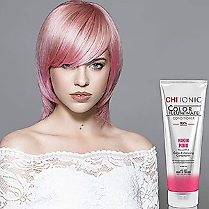 CHI Color Illuminate Conditioner, Helps Maintain Fresh Color In Natural & Color-Treated Hair, Sulfate, Paraben, & Cruelty-Free, Neon Pink, 8.5 Oz