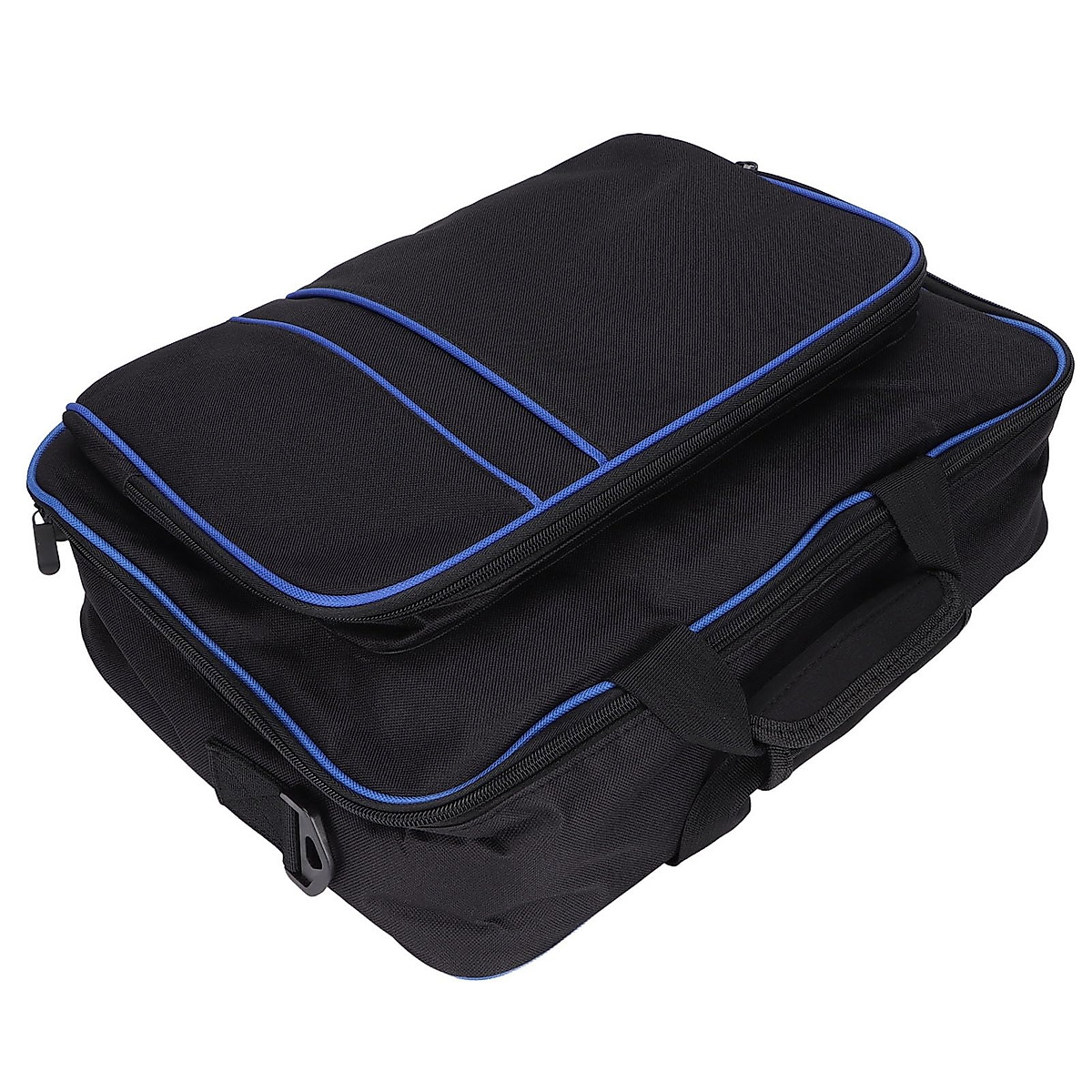 Travel Carrying Bag Portable Travel Carrying Bag Large Capacity Protective Console Case for PS5 Games Controller and Game Console Storage Pack for PS5(Blue Black)