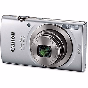 Canon PowerShot ELPH 180 Digital Camera w/Image Stabilization and Smart AUTO Mode (Silver), 0.90in. x 3.70in. x 2.10in. - 1093C001