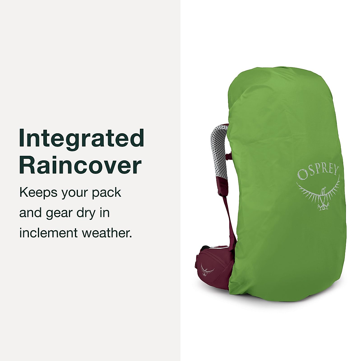 Osprey Aura AG LT 65L Women's Backpacking Backpack, Antidote Purple, WM/L