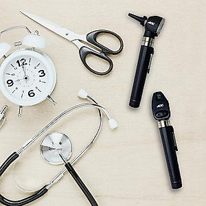 ADC Otoscope/Ophthalmoscope Diagnostic Set, Pocket Size, LED Lamp, 2.5V, Hard Case, Diagnostix 5110NL, Black