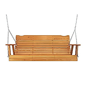 Kilmer Creek Rustic Finished 5' Cedar Porch Swing, Amish Crafted
