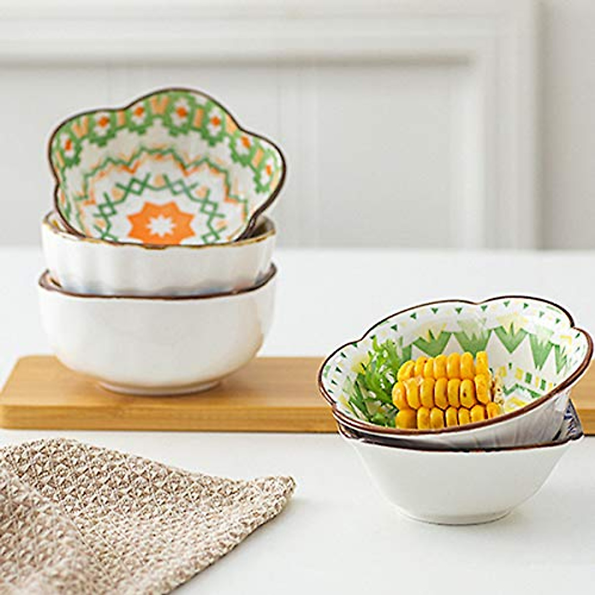 RareCi Soy Sauce Dish, Dipping Bowls Sets of 6, 1.2 Oz Porcelain Dip Serving Bowls & Bowl, Small Bowls for Side Dishes, Sushi, Sauce, Ingredient, Mini Tiny Bowls(Mixed)