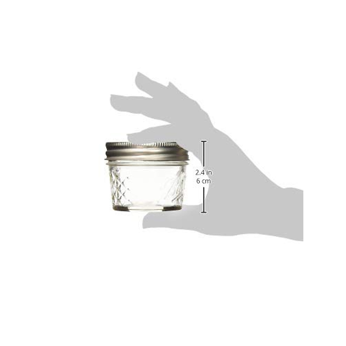 LOEW CORNELL 1440080400 GLASS JELLY JAR BALL WITH LIDS AND BANDS 4 OUNCE, Multicolor (pack of 12)