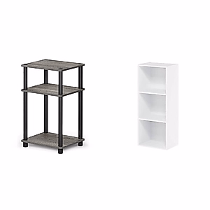 Furinno Just 3-Tier End Table + Bookcase Storage (3-Tier)