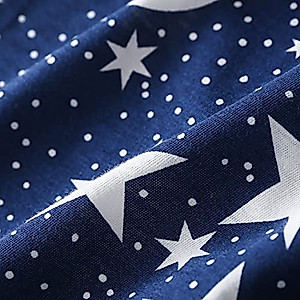 QUCH Womens Pajama Sets Plus Size Sleepwear Tops with Capri Pants Cotton Pajamas Set for Women Soft Comfy Cute Pj SetsSet DarkBlue Star XL