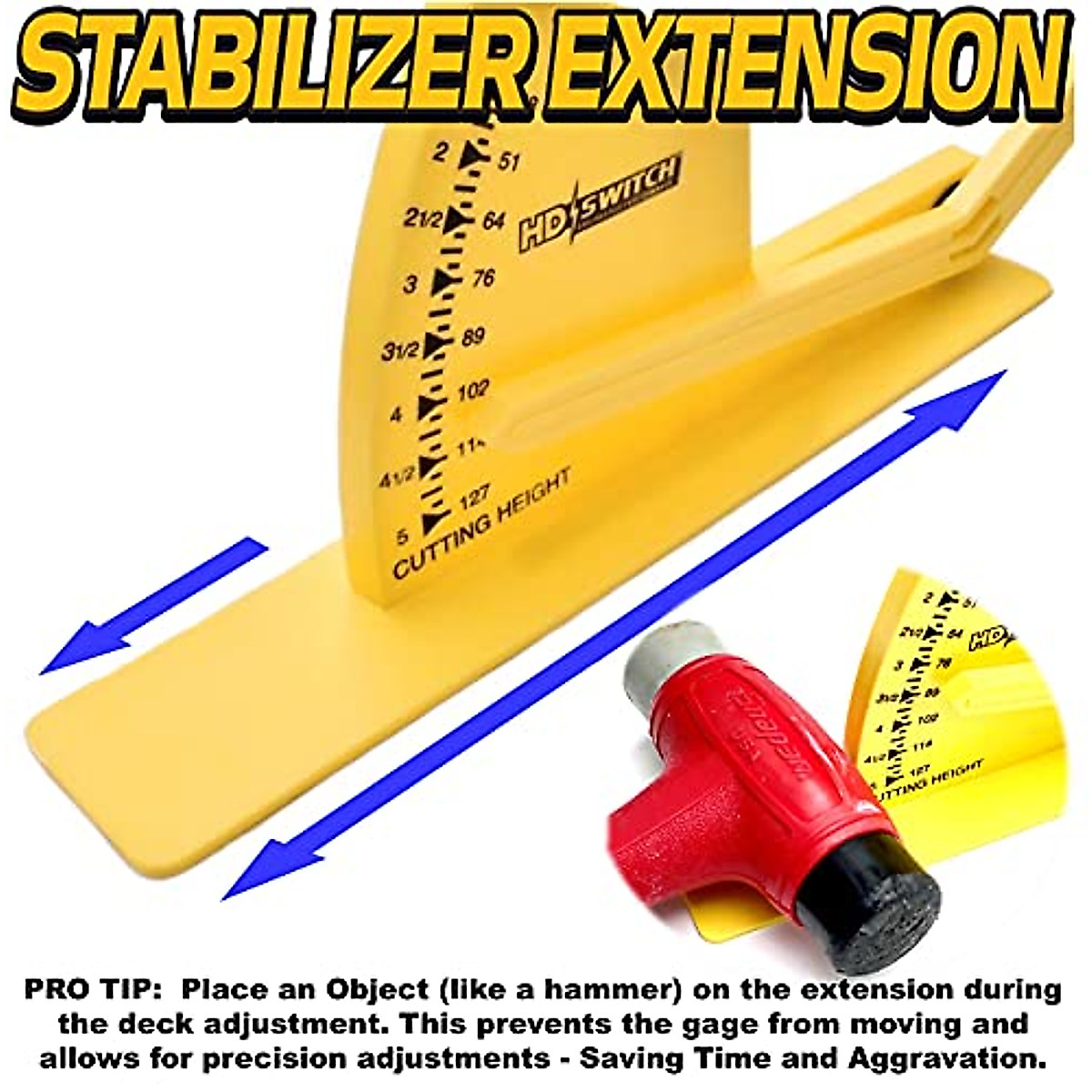 HD Switch - OEM Upgrade - Deck Blade Leveling Leveler Gage Gauge for Husqvarna Sears Craftsman Dixon Lawn Mower Garden Tractors Zero Turn Lawnmowers