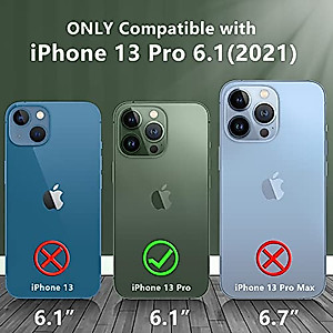 JUSTCOOL Crystal Clear Designed for iPhone 13 Pro Case, [Not Yellowing] [Military Grade Drop Protection] Slim Thin Clear Phone Case for iPhone 13 Pro 6.1 inch (Clear)