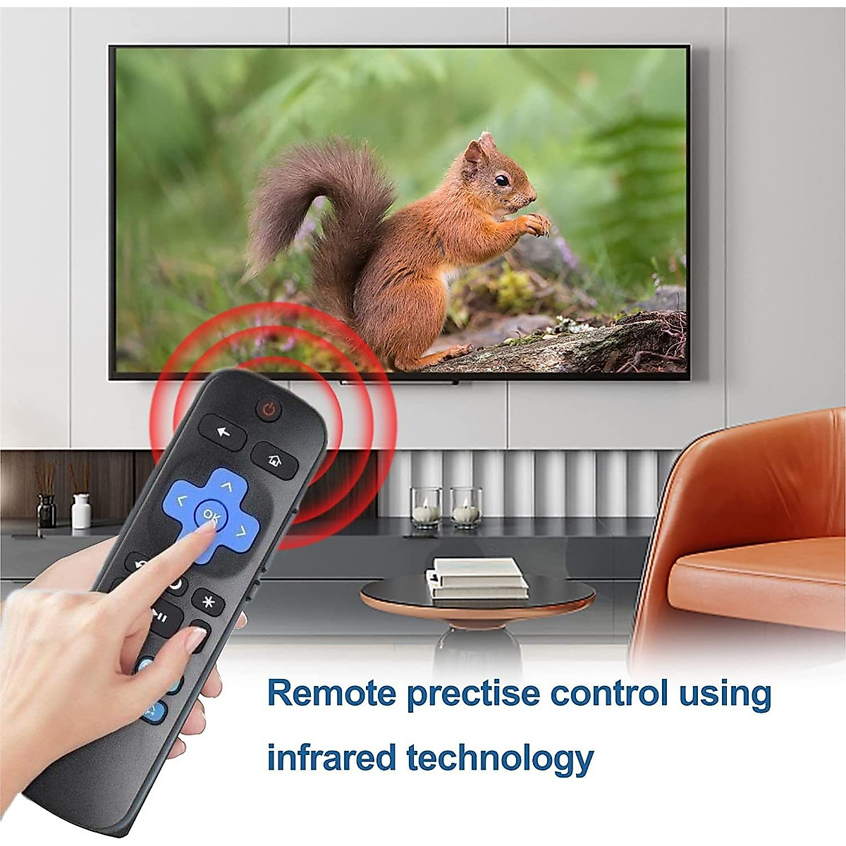 Rupmmehon (Pack of 2) Replacement Remote Control Universal for Roku TV/for Hisense/Element/TCL/Sharp/Onn/Philips/Hitachi/JVC Roku Series Smart TVs