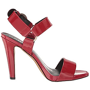 Karl Lagerfeld Paris Women's Cieone Ankle Strap Dress Heeled Sandal, Engine Red, 8