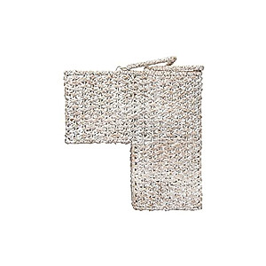 Creative Co-Op Woven Bankuan Rope Stair Basket with Handles, Whitewash Finish