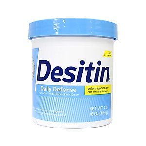 Desitin Daily Defense Baby Diaper Rash Cream with Zinc Oxide to Treat, Relieve & Prevent diaper rash, Hypoallergenic, Dye-, Phthalate- & Paraben-Free, 16 oz