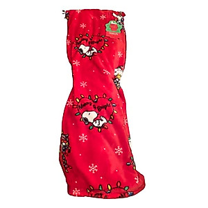 Christmas Merry & Bright Snoopy and Woodstock Holiday Oversized Plush Throw Blanket 50" x 70"