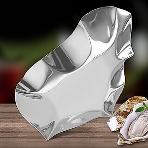 Blavna Stainless Steel Grillable Oyster Shells, Reusable Clam Shells Scallop Shells, Large Oyster Grilling Shell Pan for Baking Oyster, Clam, Scallop, Shrimp, Crab Cakes, Eggs, Appetizers, Seafood