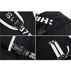 WANHONGYUE One Piece Anime Backpack Rucksack Laptop Book Bag Casual Dayback Black-4