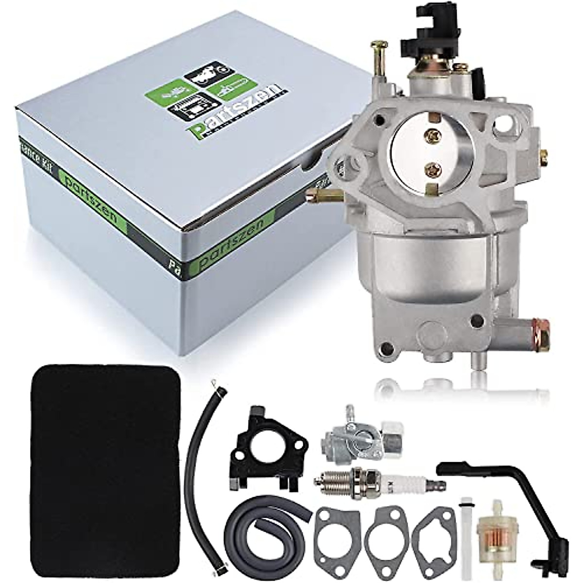 partszen 0J58620157 Carburetor for Generac 5943 GP7500E 7500 Running Watts/9375 Starting Watts Gas Generator Generac 5940 GP6500 6500 Running Watts/8000 with Generator Fuel Tank Shut off Valve