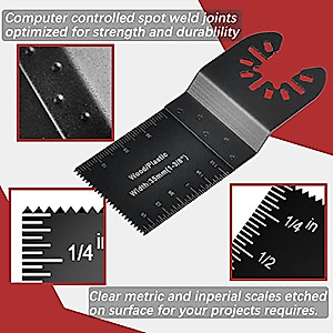 Adust 50 Wood Multitool Blades Kit Multi Tools Blades Oscillating Saw Blades Fit Dewalt Tools Ryobi Bosch Ridgid Milwaukee Rockwell Fein Multimaster Craftsman Oscillating Tool Blades (50)